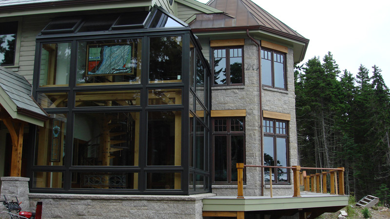 Custom Red Oak Timber Frame Home – Isleboro, ME - Woodhouse The Timber ...