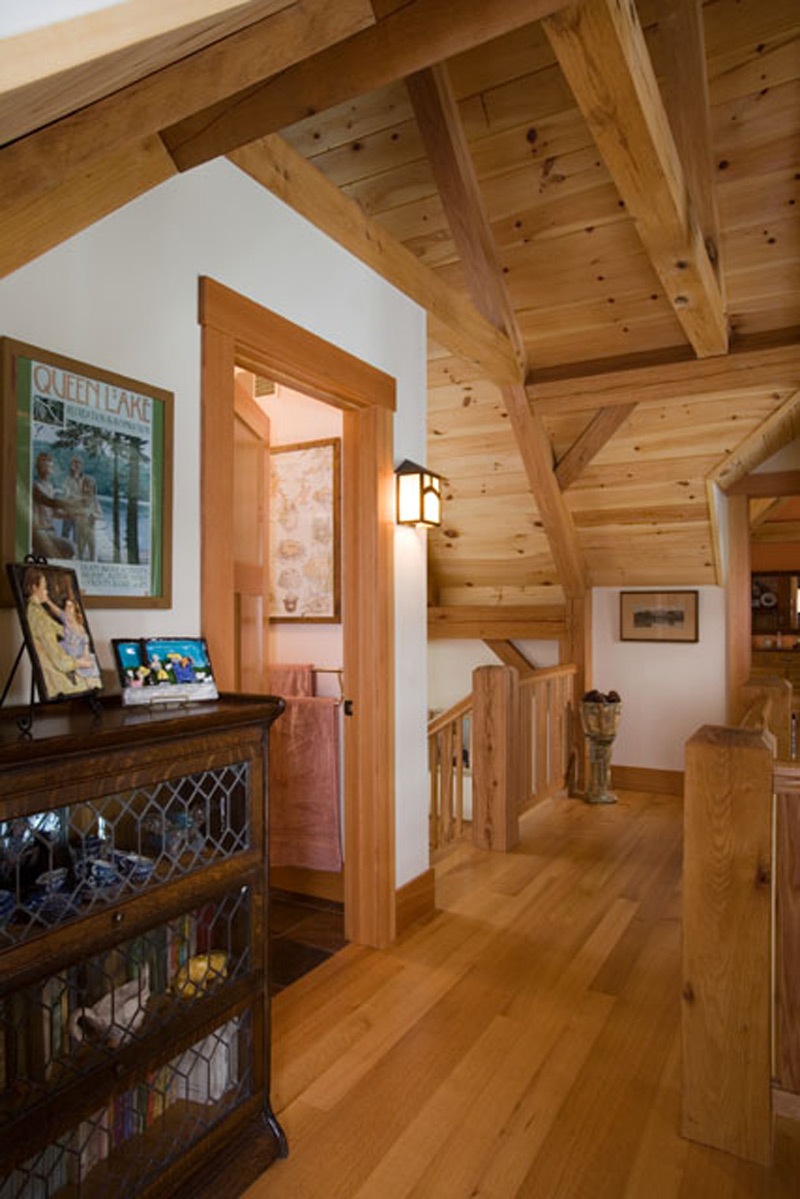 Custom Red Oak Timber Frame Home – Morristown, VT - Woodhouse The ...