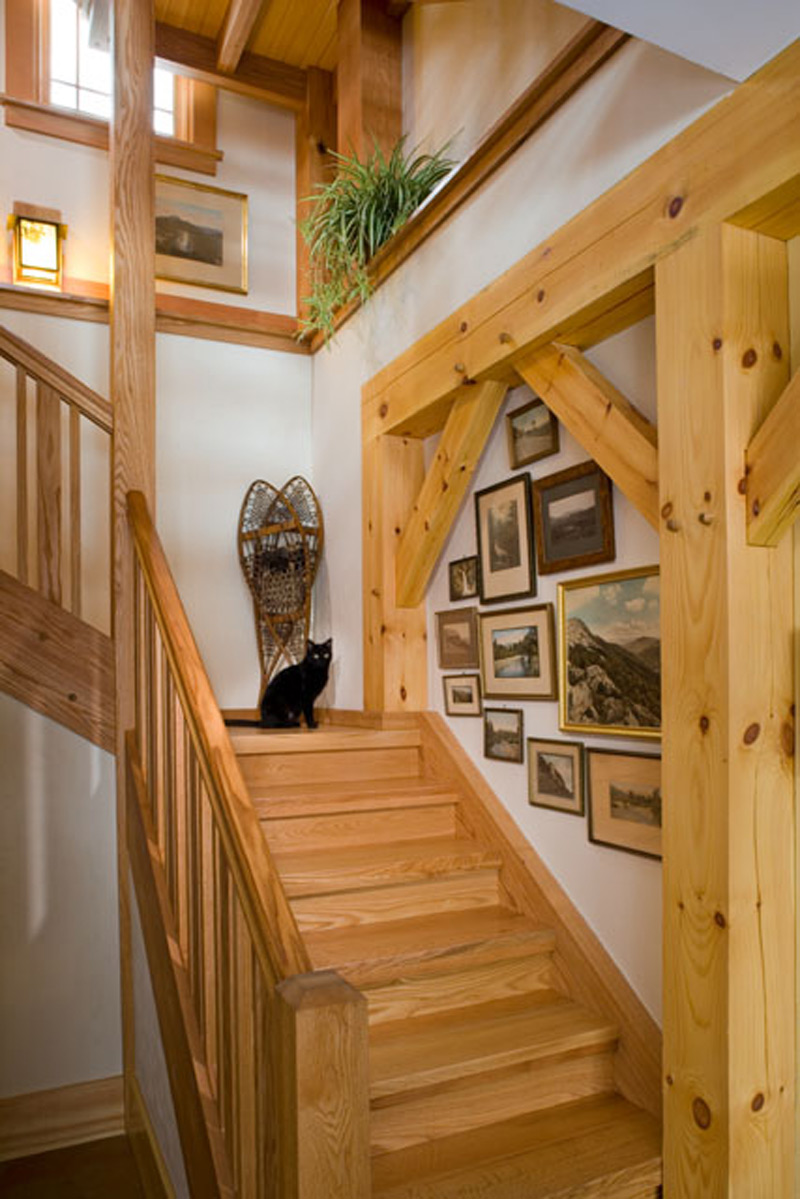 Custom Red Oak Timber Frame Home – Morristown, VT - Woodhouse The ...