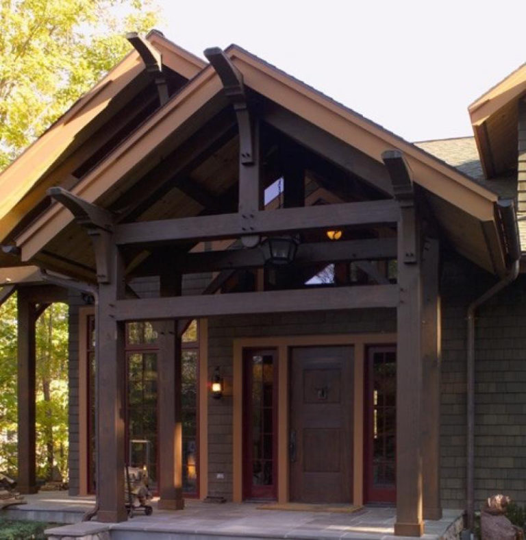 Custom Douglas Fir Timber Frame Home – Windham Mountain, NY - Woodhouse ...