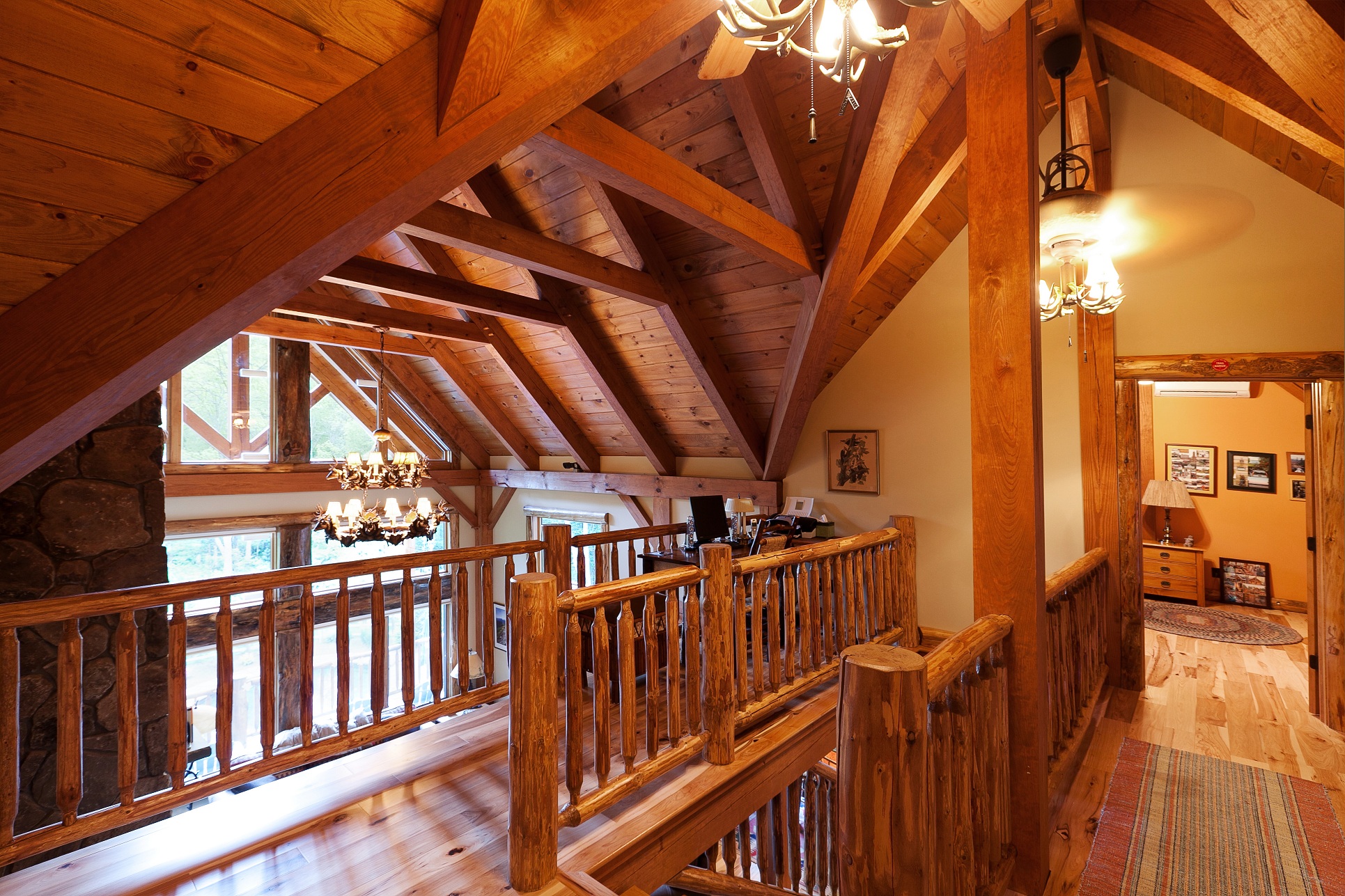 Custom Douglas Fir Timber Frame Home in White Lake, NY - Woodhouse The ...