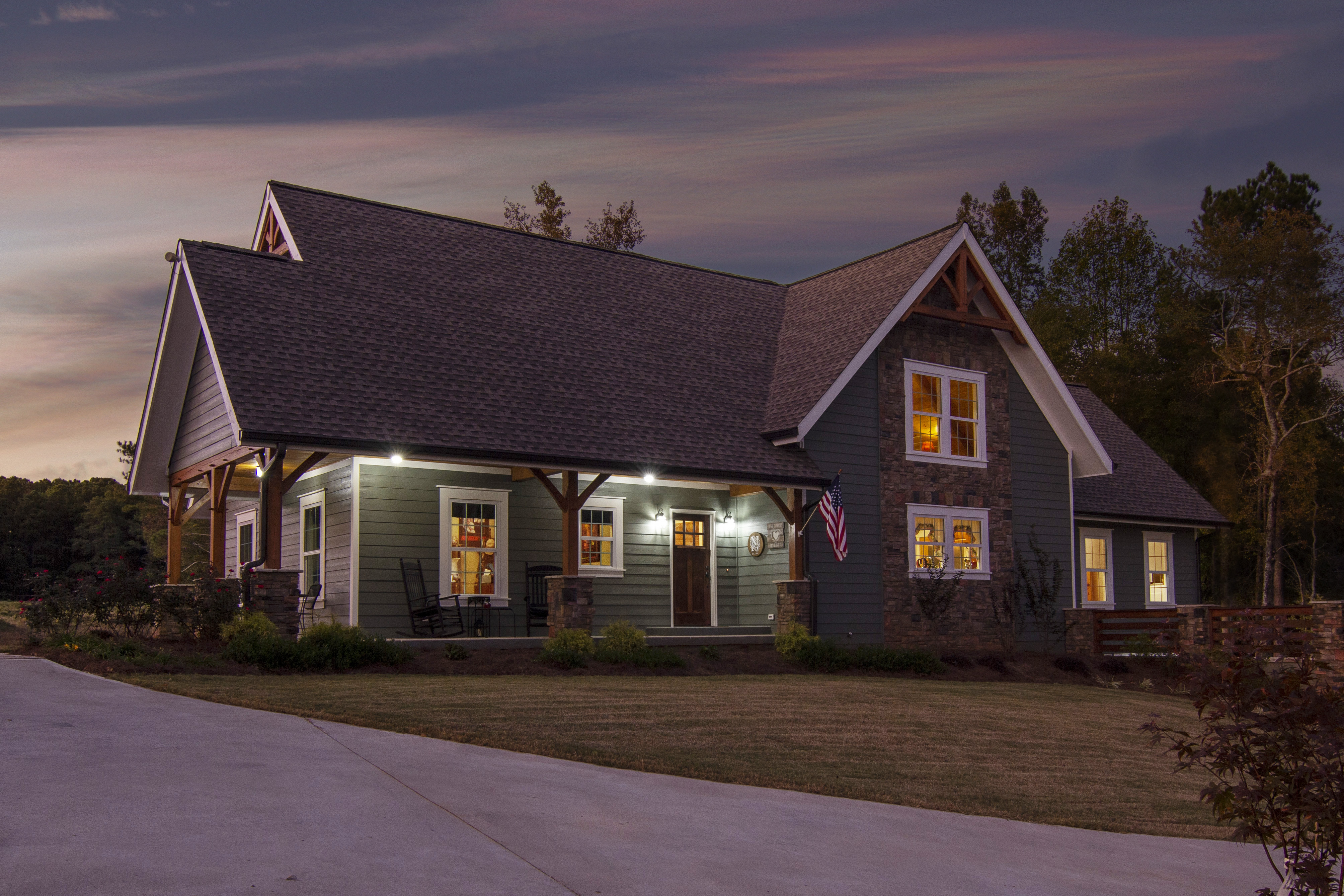 Southern Yellow Pine Timber Frame Home - Carrollton, GA - Woodhouse The ...