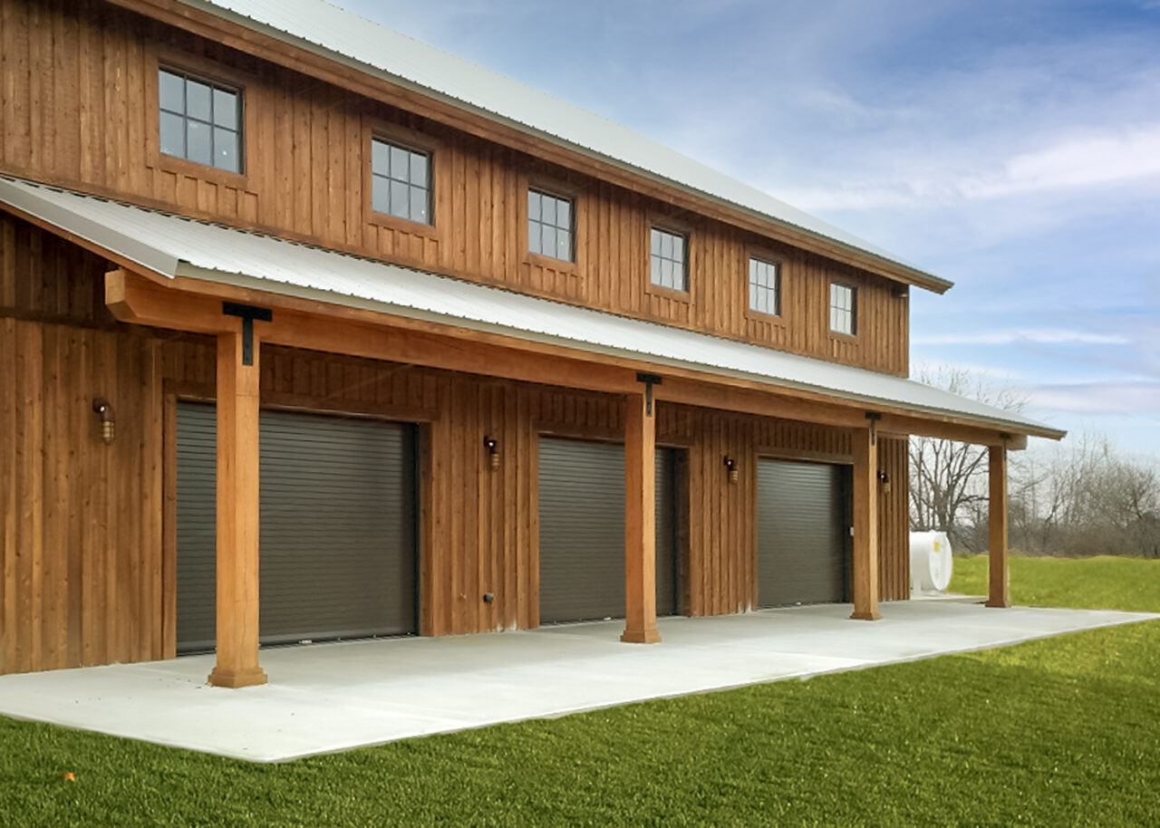 Timber Frame Car Barns - Woodhouse The Timber Frame Company