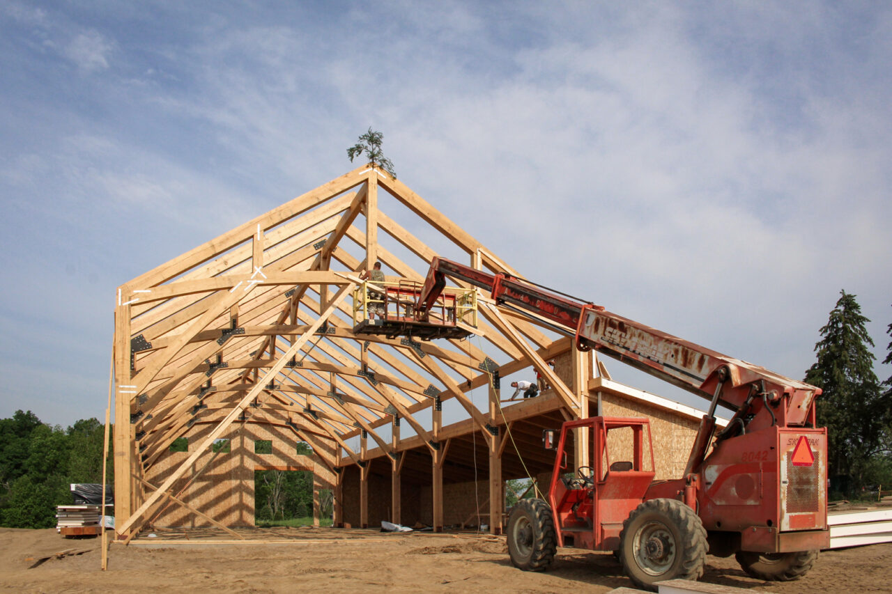 Timber Frame Car Barns - Woodhouse The Timber Frame Company