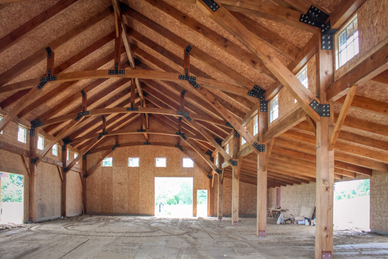 Timber Frame Car Barns - Woodhouse The Timber Frame Company