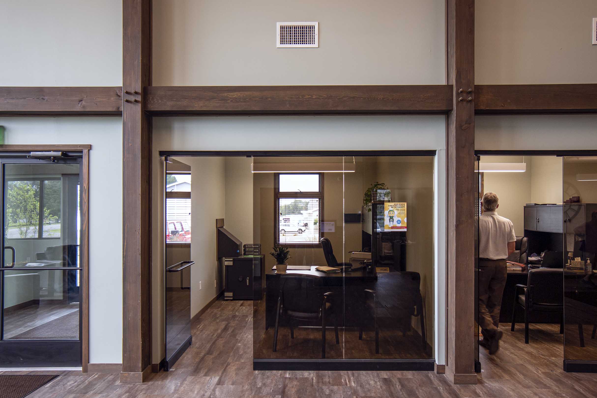 Timber Frame National Bank in Lansing, NY - Woodhouse The Timber Frame ...