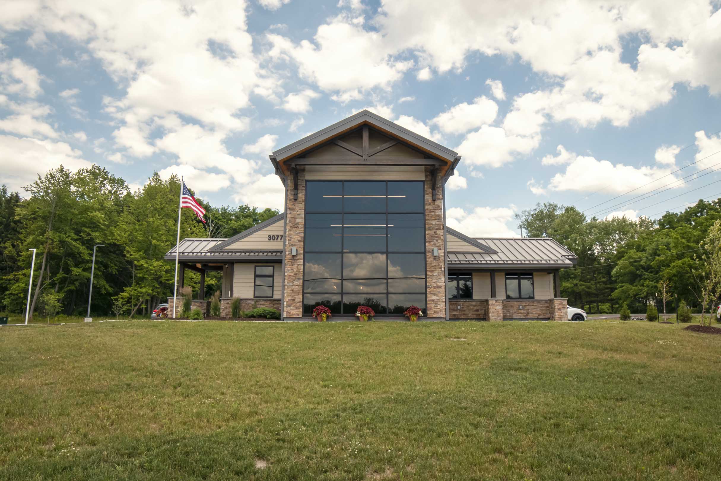 Timber Frame National Bank in Lansing, NY - Woodhouse The Timber Frame ...