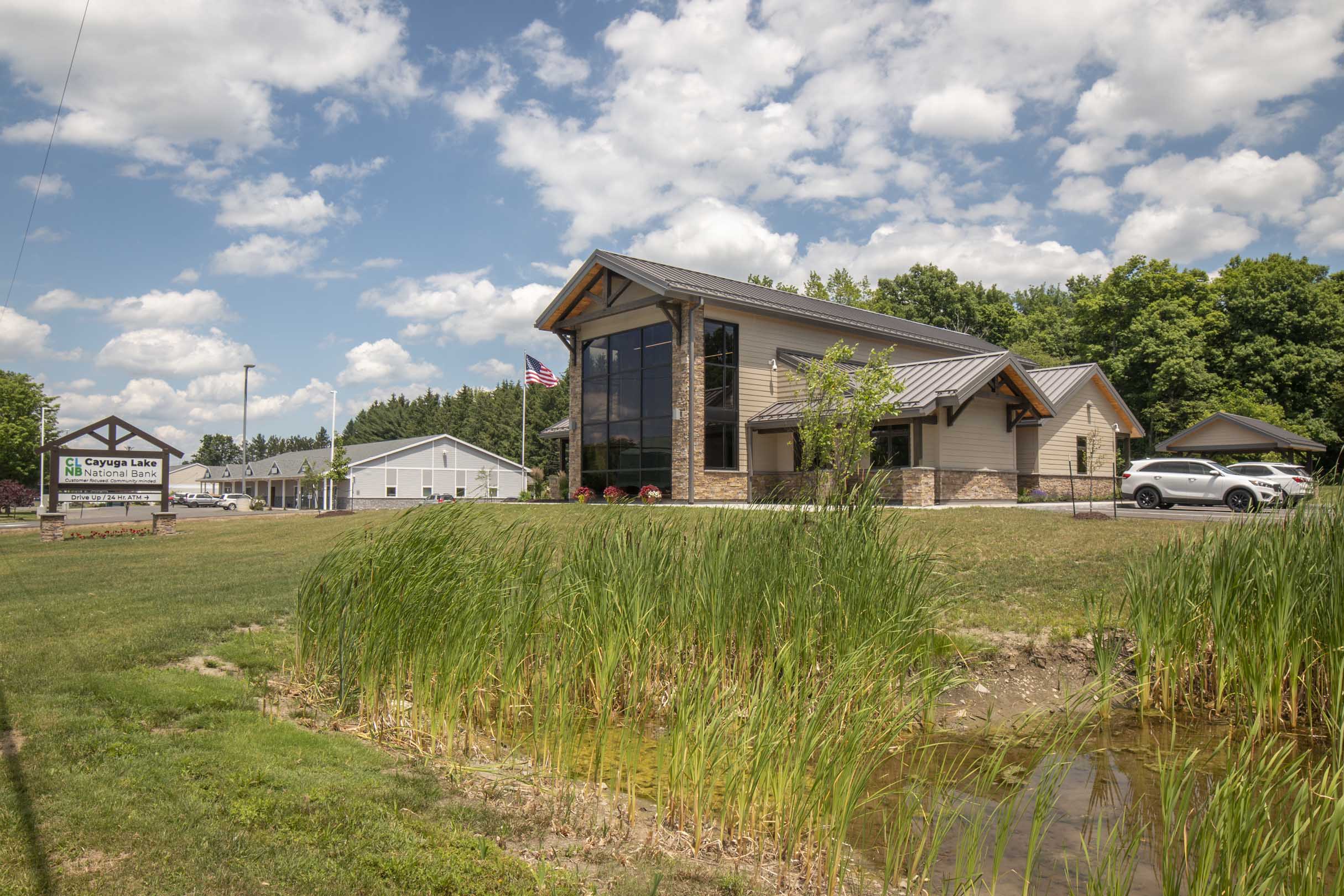 Timber Frame National Bank in Lansing, NY - Woodhouse The Timber Frame ...