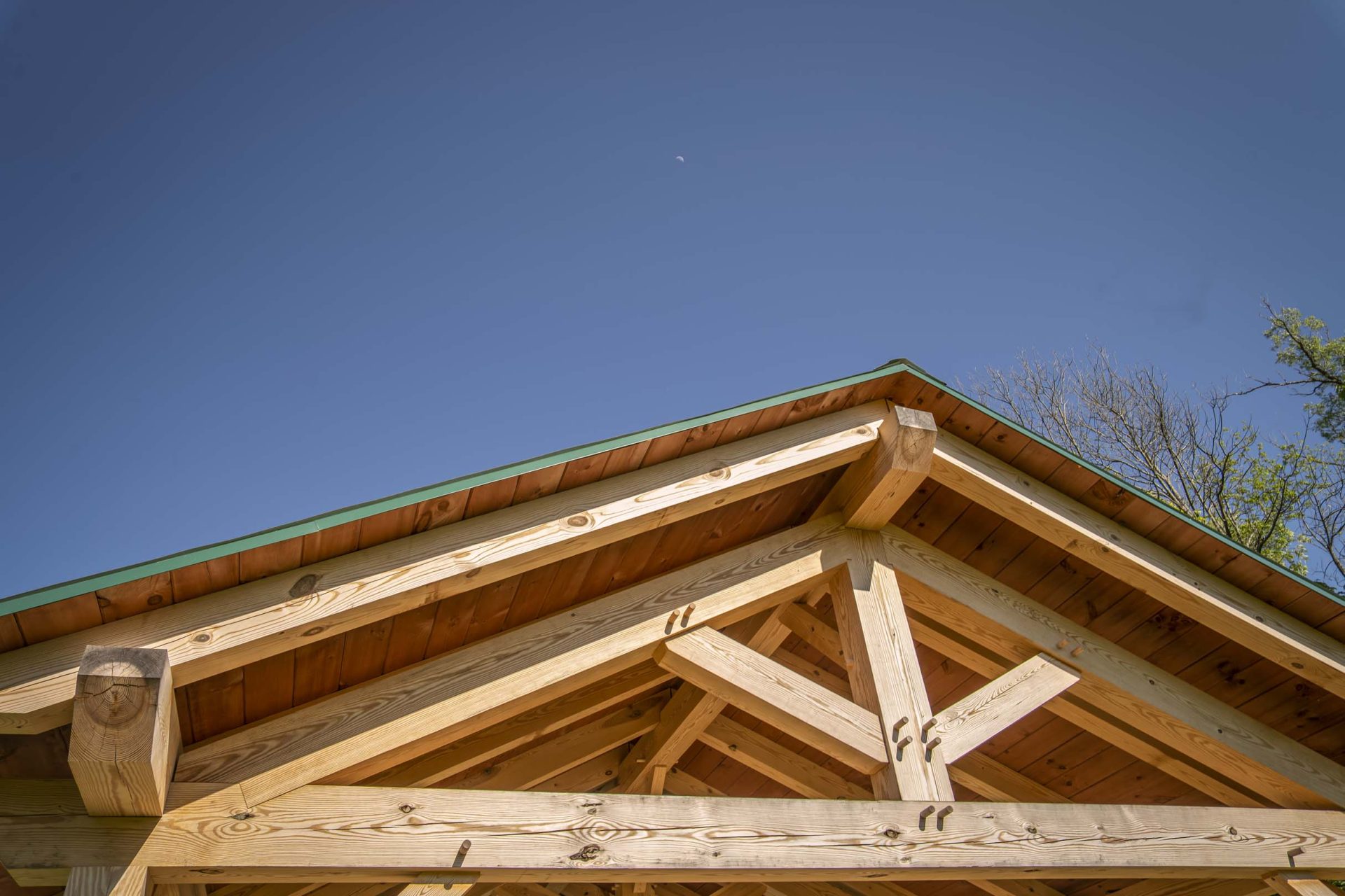 Timber Frame Pavilion in Slaterville Springs, NY - Woodhouse The Timber ...
