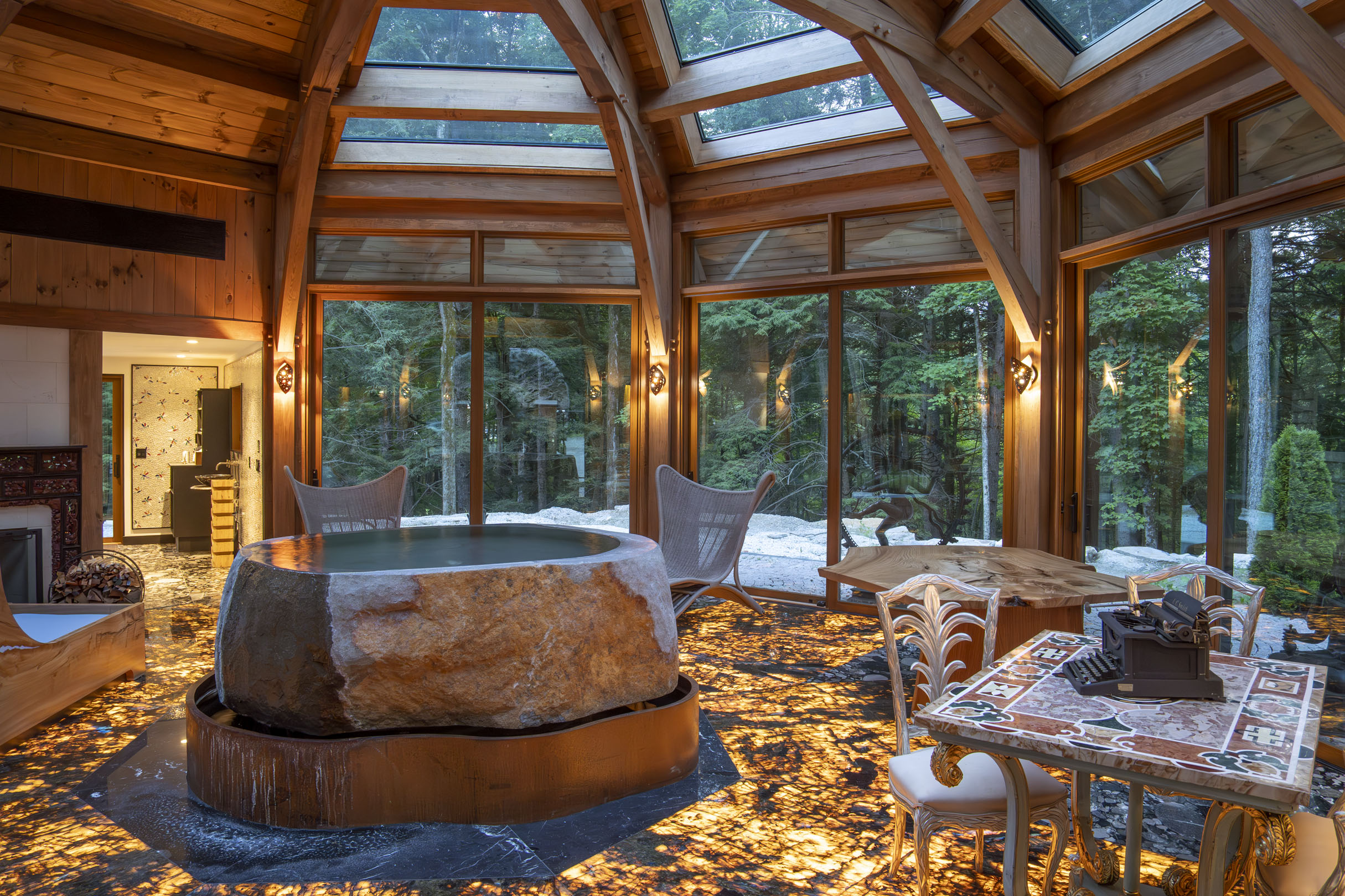 Timber Frame Sanctuary in The Berkshires, MA - Woodhouse The Timber ...