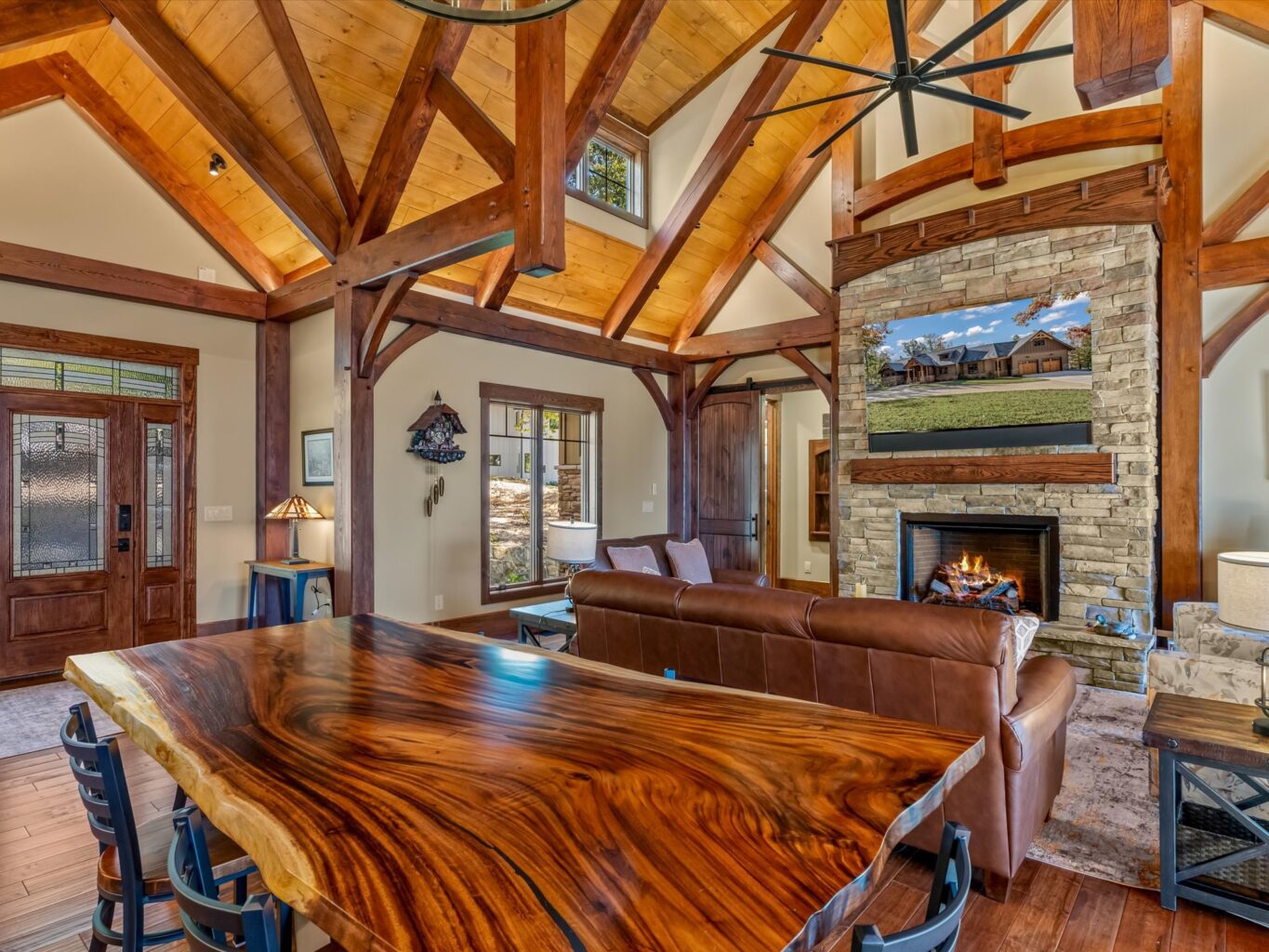 Timber Frame on Lake Norman - Woodhouse The Timber Frame Company